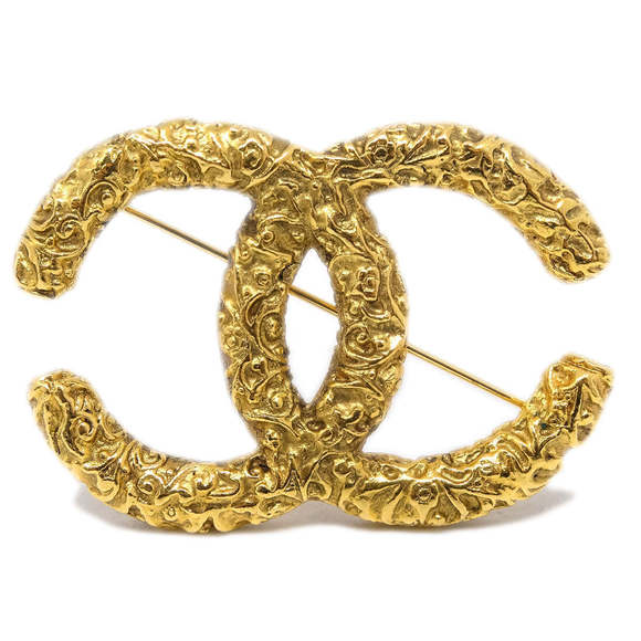 CHANEL | Jewelry | Chanel Gold Cc Brooch Pin 3a 23189 | Poshmark